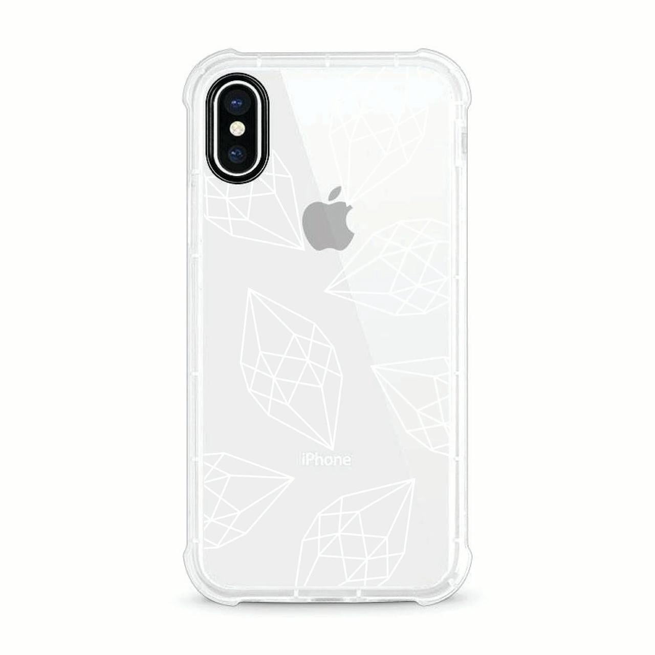 OTM Essentials iPhone X Clear Rugged Edge Phone Case, Diamonds ...