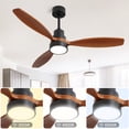LHYY 52 Inch Integrated LED Indoor Low Profile Ceiling Fan with Light ...
