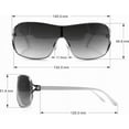 Rocawear Women's R3387 Vented Metal UV400 Protective Shield Rectangular ...