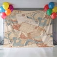 Retro Envelope Photography Backdrop 8x6FT, Travel Maps Vintage Photo ...