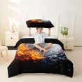 Castle Fairy Dynamic Fire-Water Baseball Twin Duvet Cover, Sport Splash ...