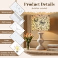 Magical Drum Lampshades Set of 2 13"x13"x10" Skull Lily Bouquet Black ...