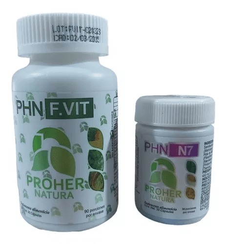 Phn F. Vit con 90 capsulas Moringa Espirulina Chlorella Piña Lino ...