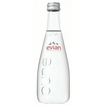 Evian Natural Spring Drinking Water, Big Pack, 11.2 Fl Oz, 24 Count Bottles from French Alps ...