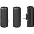 J13 2x Wireless Lavalier Microphone USB-C Receiver Adapter for iPhone ...