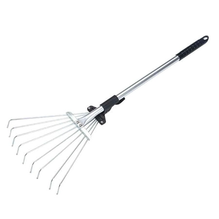 Garden Leaf Rake Collapsible Adjustable for Window Wells Flower Beds ...