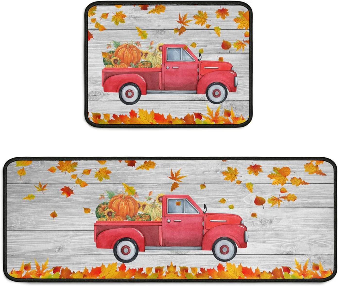 Turquoise Kitchen Rugs and Mats, 2 Pieces Teal Cushioned Anti-Fatigue ...