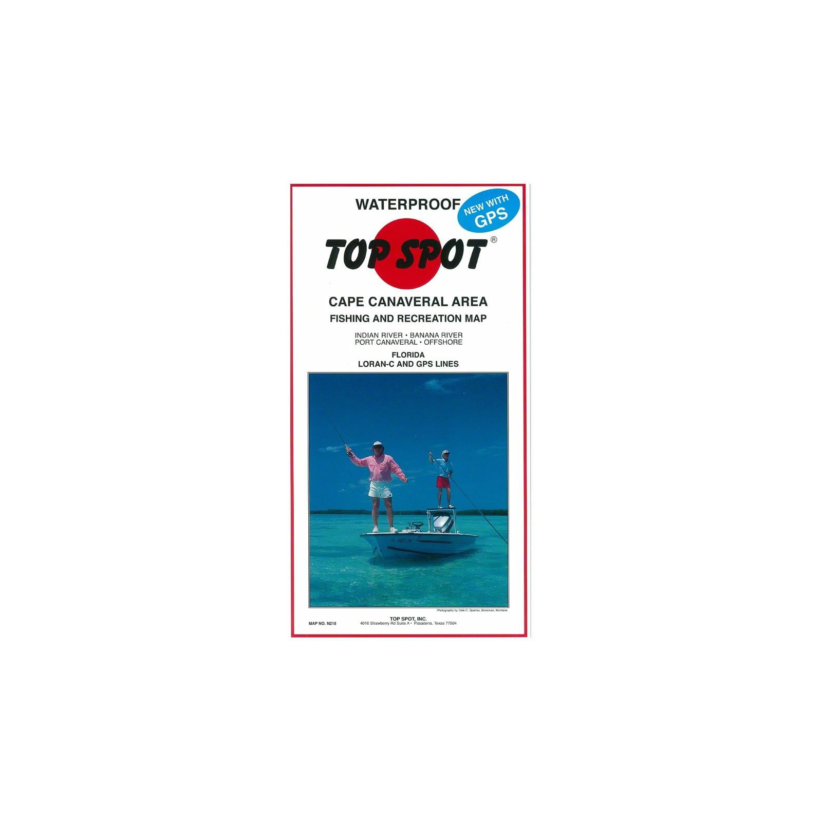 Top Spot Waterproof Fishing Chart Florida, Cape Canaveral - Walmart.com