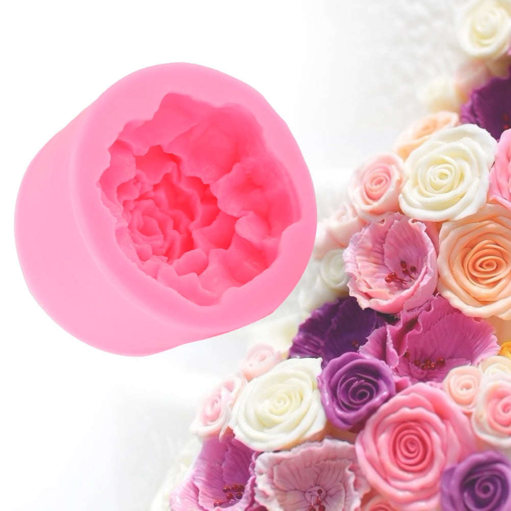 Día de la madre Clavel Molde de silicona Fondant Cake Chocolate DIY ...
