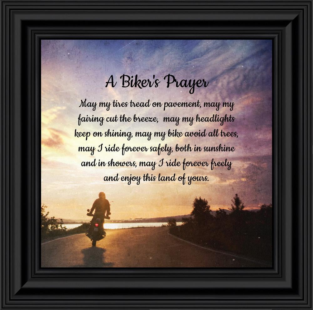 A Biker's Prayer, Gift for Motorcycle Riders, Inspirational Bike ...
