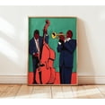 Affixzi Jazz Musicians Poster, Modern Abstract Bold Color Jazz Band ...