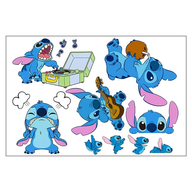 Pegatinas de pared de Lilo y Stitch, pegatinas de pared de dibujos ...