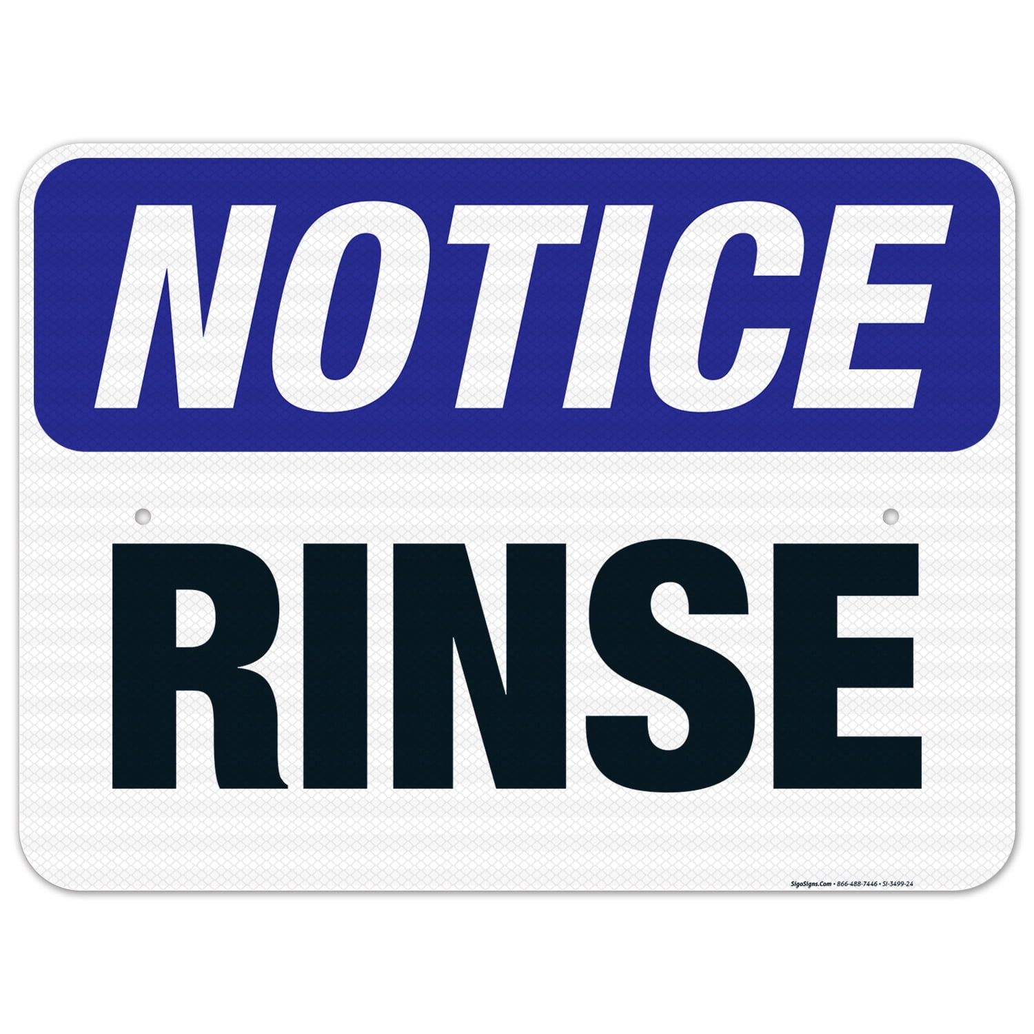 Rinse Sign, OSHA Notice Sign, 18x24 Reflective Aluminum EGP - Walmart.com