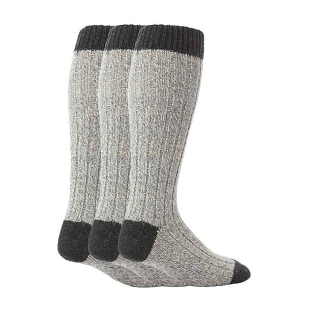 Workforce - 3 Pairs Mens Extra Long Knee High Warm Wool Boot Socks - Walmart.com