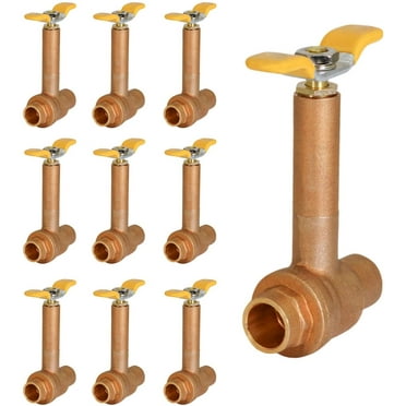 Midline Valve 37534 Premium Brass Ball Valve, Long Bonnet with T-Handle ...