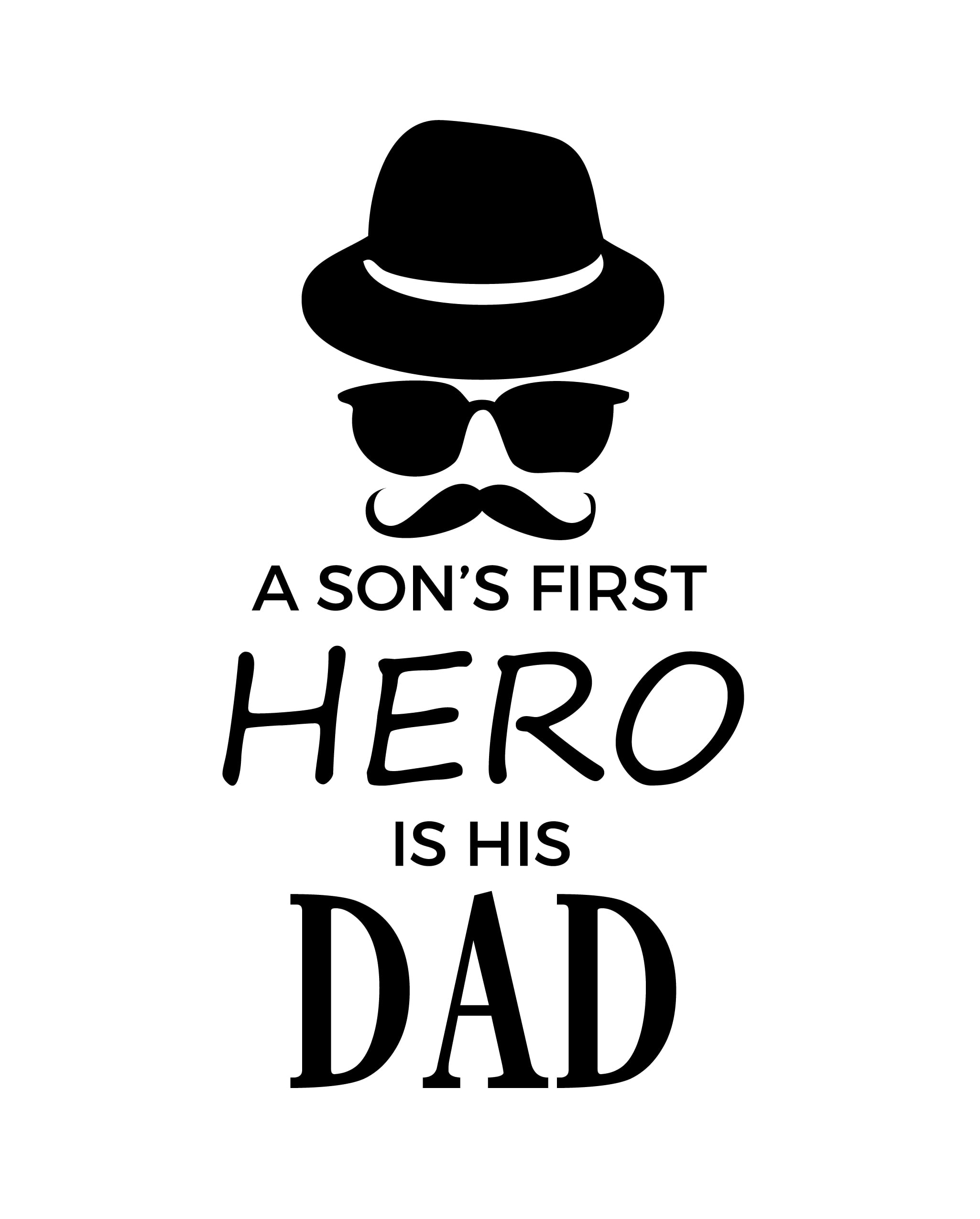 Darling Souvenir A Son's First Hero Is His Dad Quotes Burlap Print Wall ...
