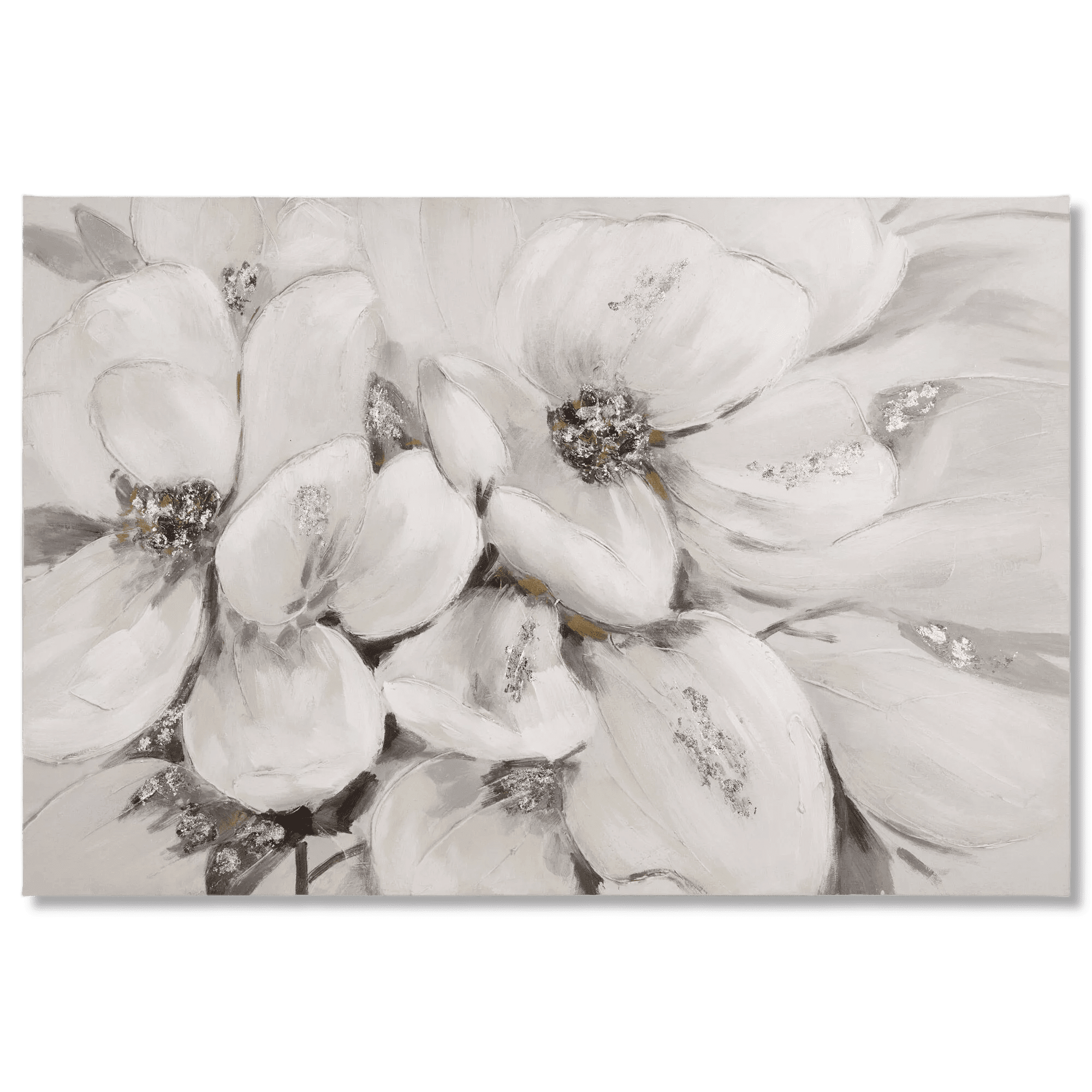 Click here for Bouclair White Blossom Printed Canvas With Gel-Emb... prices