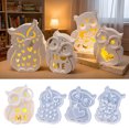Creative Owl Themed Silicone Crafting Mold Hollow Designs Owl Molds For ...