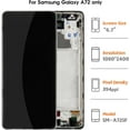 Screen Replacement for Samsung Galaxy A72 4G/5G SM-A725 A726 OLED with Frame 6.7 inch LCD Screen ...
