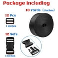 Backpack Accessories Buckles Straps Set Nylon Webbing Strap Band Tri ...
