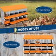 10-Hole Roll-Away Chicken Nesting Box Galvanized Steel Hen Laying Box ...