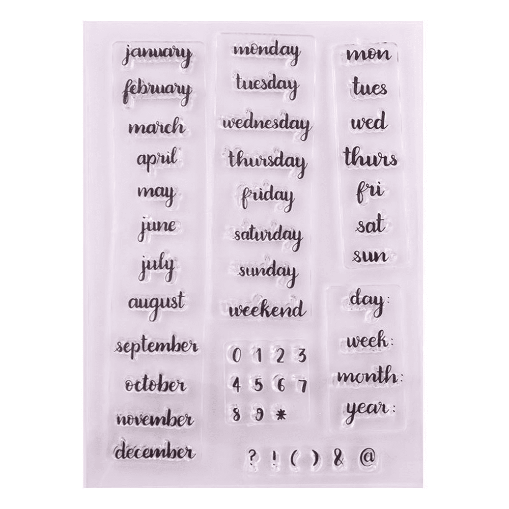 LZBRDY 3.9 by 5.5 Inch Month Week Year Date Words Numbers Symbol Marks ...