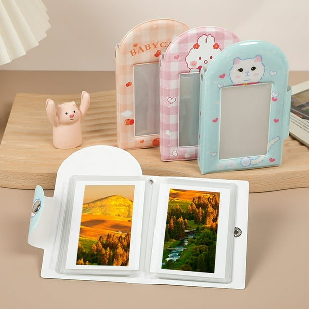 14 Sheet Photo Album Transparent Fillable Pouch Cartoon Printed Hollow ...