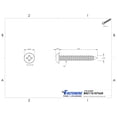 #6 x 1" Pan Head Sheet Metal Screws, Stainless Steel 18-8, Full Thread ...