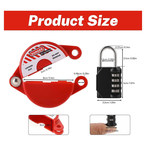 Gate Valve Lockout, Antiaging PA Lockout Tagout Valve Lock For Gas ...