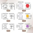 6Sets 6 Styles Aluminum Blank Buttons with Plastic Tools for Craft ...