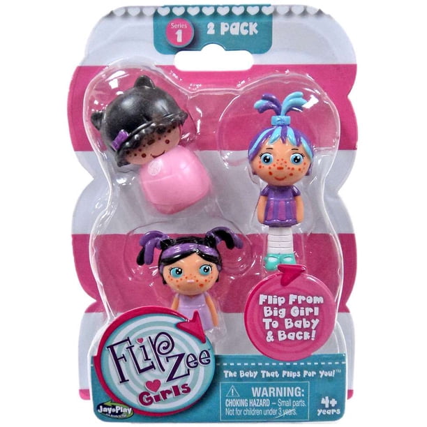 FlipZee! FlipZee Girls! Series 1 Mini Figure 2-Pack [Style 2] - Walmart.com