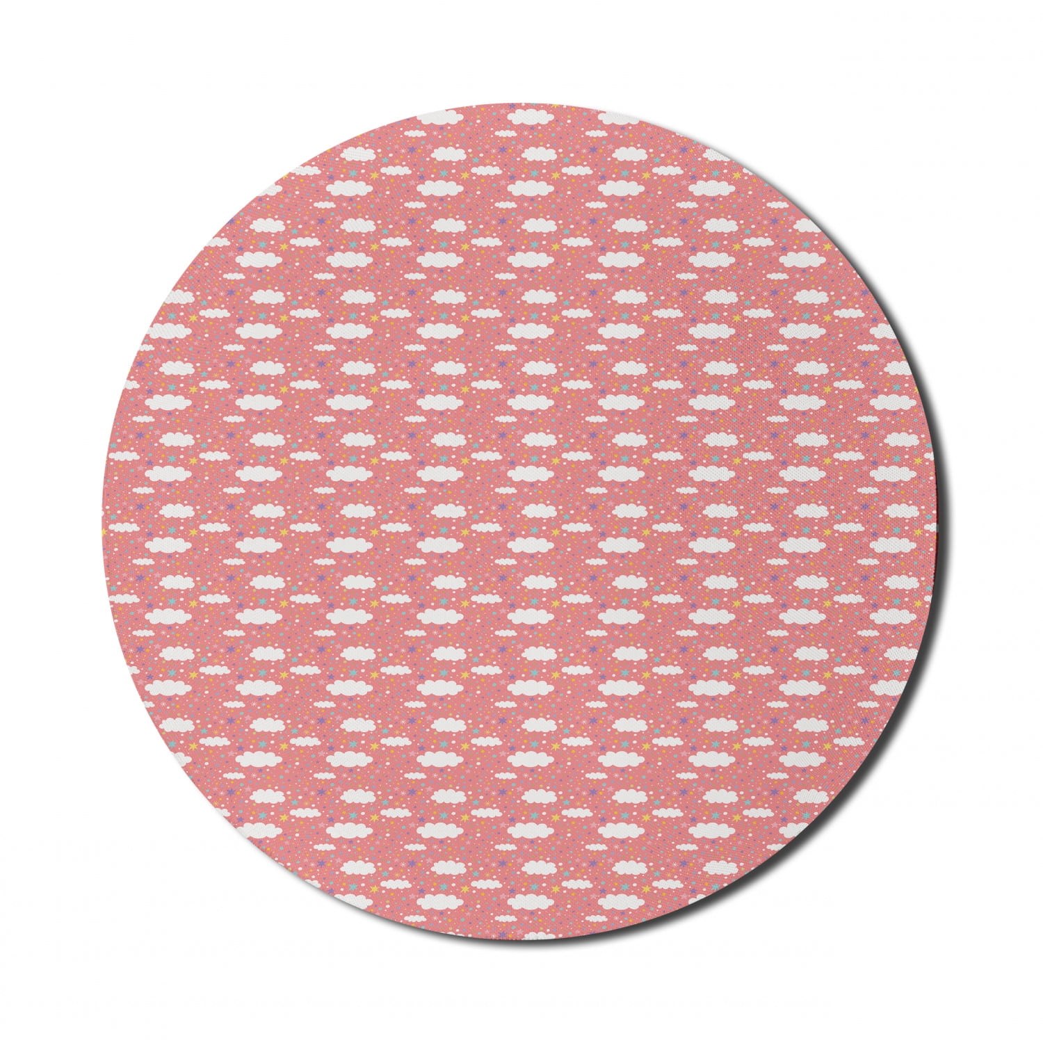 Cartoon Mouse Pad for Computers, Stars and Dots Filled Background with ...