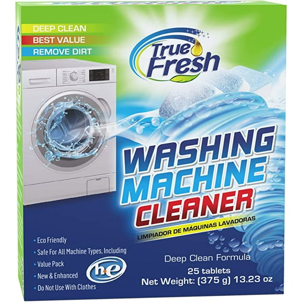True Fresh Washing Machine Cleaner Tablets, 25 Solid Deep Cleaning ...