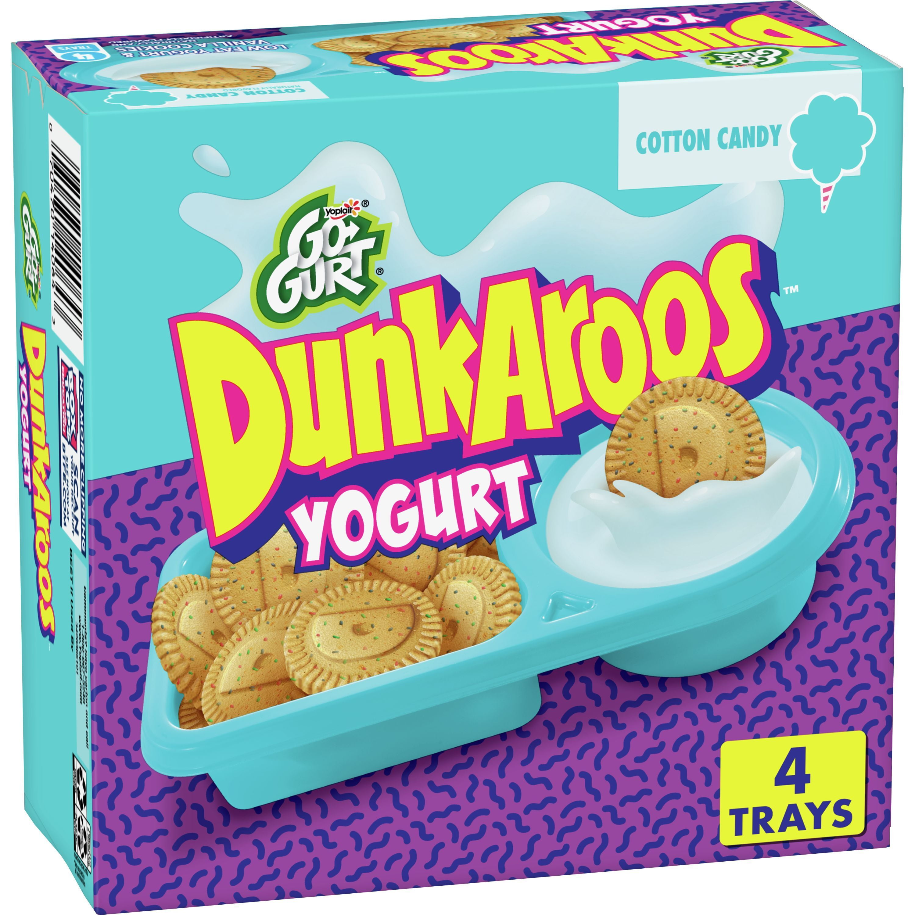Yoplait Go-Gurt, Low Fat Yogurt, Cotton Candy Dunkaroos, 8.8 oz ...