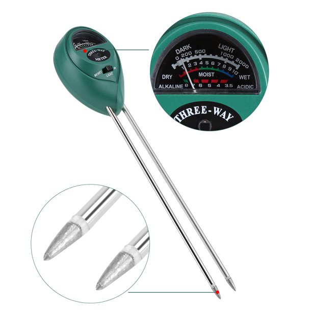 Light Test Kit, 3 In 1 Soil Test Kit, 3in1 Plant Flowers Soil PH Meter ...