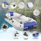 MADOG 2-Person Inflatable Dinghy Boat, 7' Fishing Boat Kayak with Oars ...