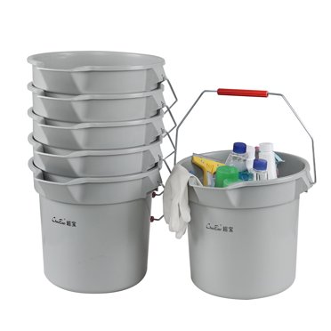 Homz 17 Gallon Indoor Outdoor Storage Bucket with Handles, Blue (2 Pack ...