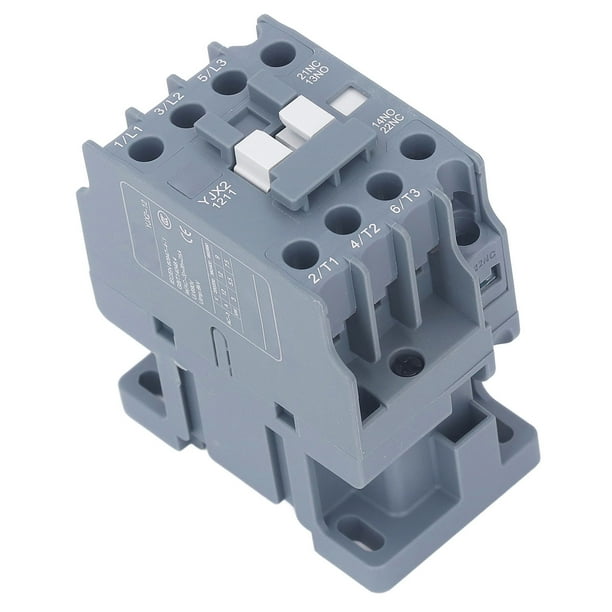 12A 3 Phase 1NO 1NC Industrial Contactor Rail Mount Motor Contactor With Silver Contacts For Air ...