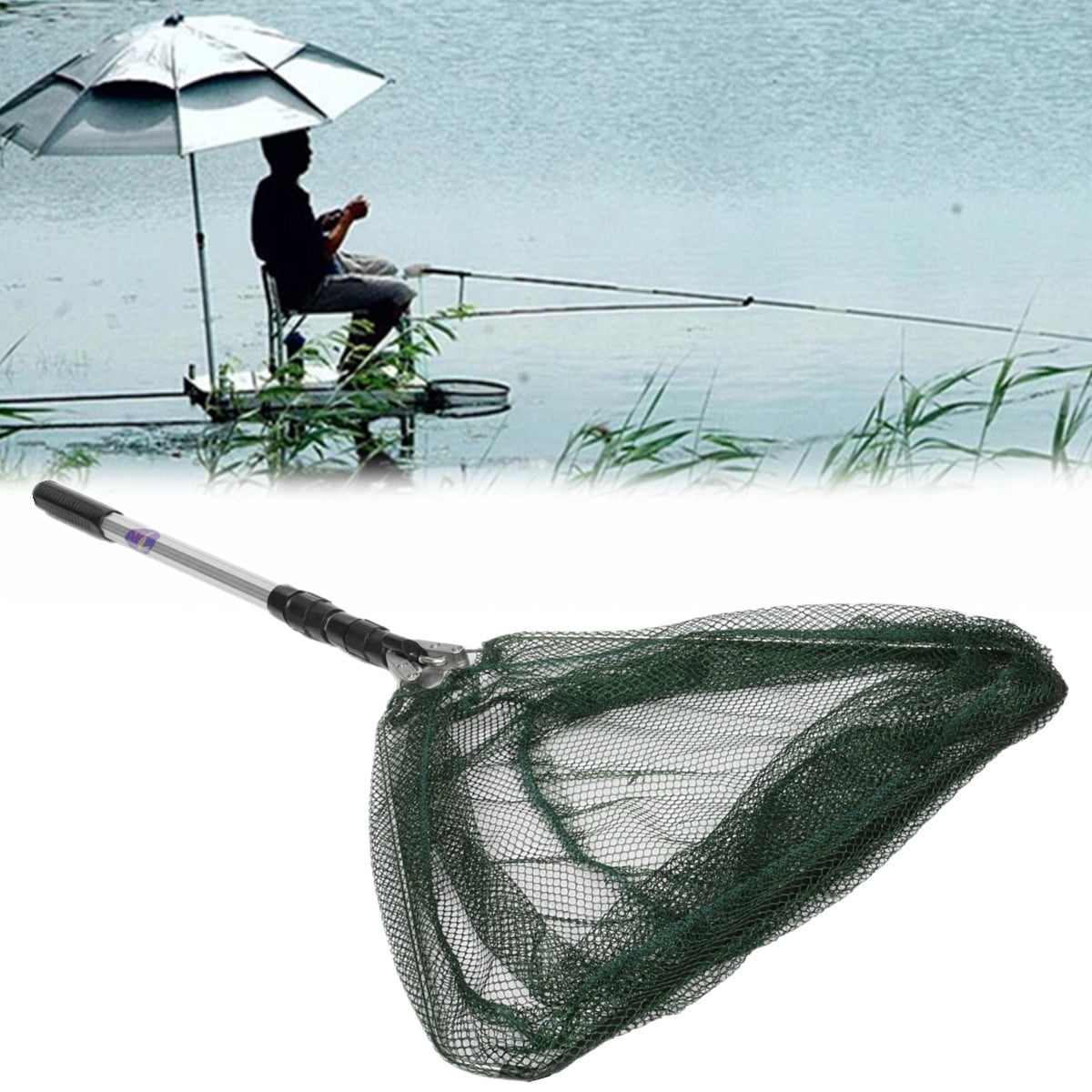 Retractable Telescoping Fishing Landing Net Folding Extending Pole ...