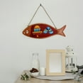 Farfi Ocean Fish Wall Plaque Summer Beach Wood Hanging Sign ...