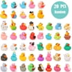 Playbees 25-Pack Rubber Duck Toy Duckies for Kids, Sensory Play, Stress ...
