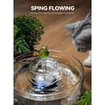 All-Glass Cat Water Fountain 3.2L with LED Light Automatic Dispenser ...