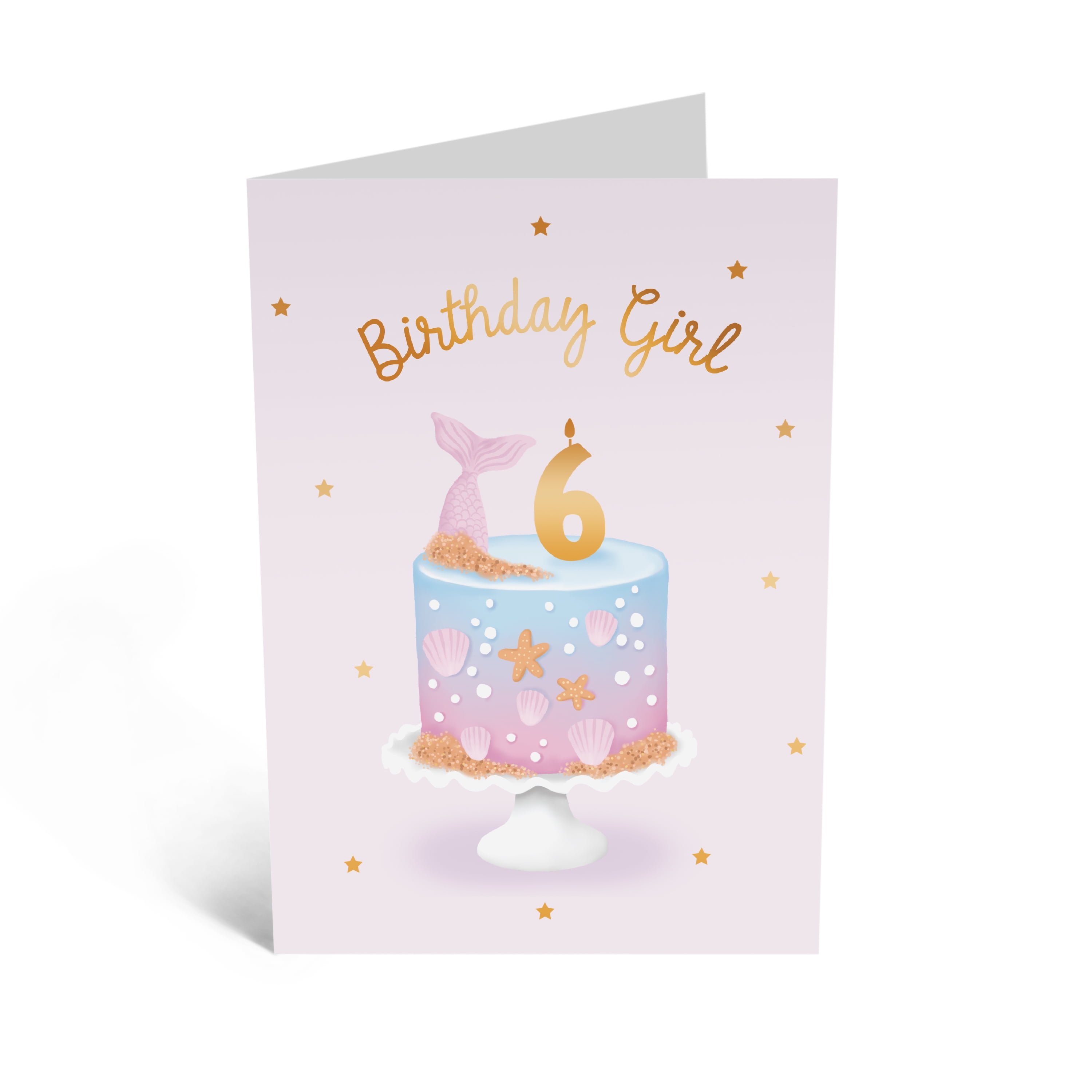 Sixth Birthday Card for Girls - Happy 6th Birthday Card - Age 6 - Six ...