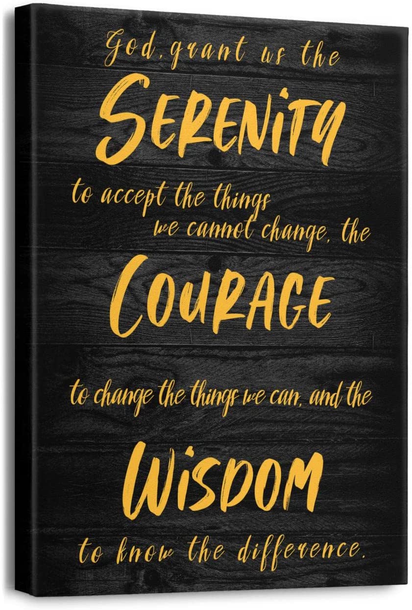 Serenity Prayer Wall Art Canvas Print Wall Decor Framed Ready to Hang ...
