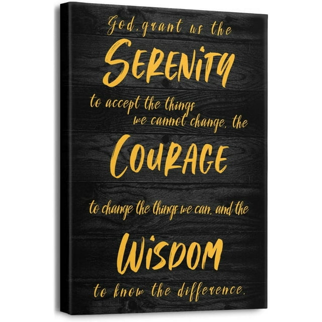 Serenity Prayer Wall Art Canvas Print Wall Decor Framed Ready to Hang ...