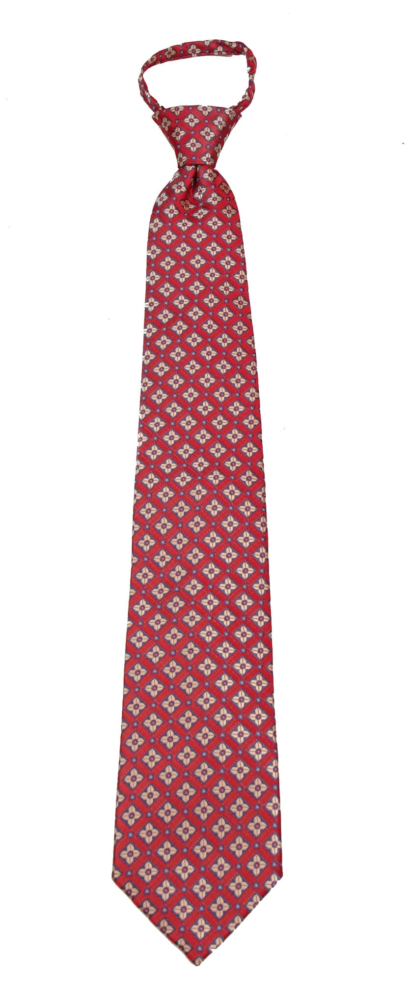 Mens Red Pattern Designer Zipper Zip Up Necktie Ties - Walmart.com