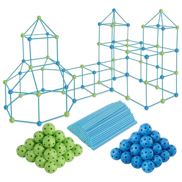 Crazy Forts! 69 Piece Buildable Indoor/Outdoor Play Fort Playset - Walmart.com