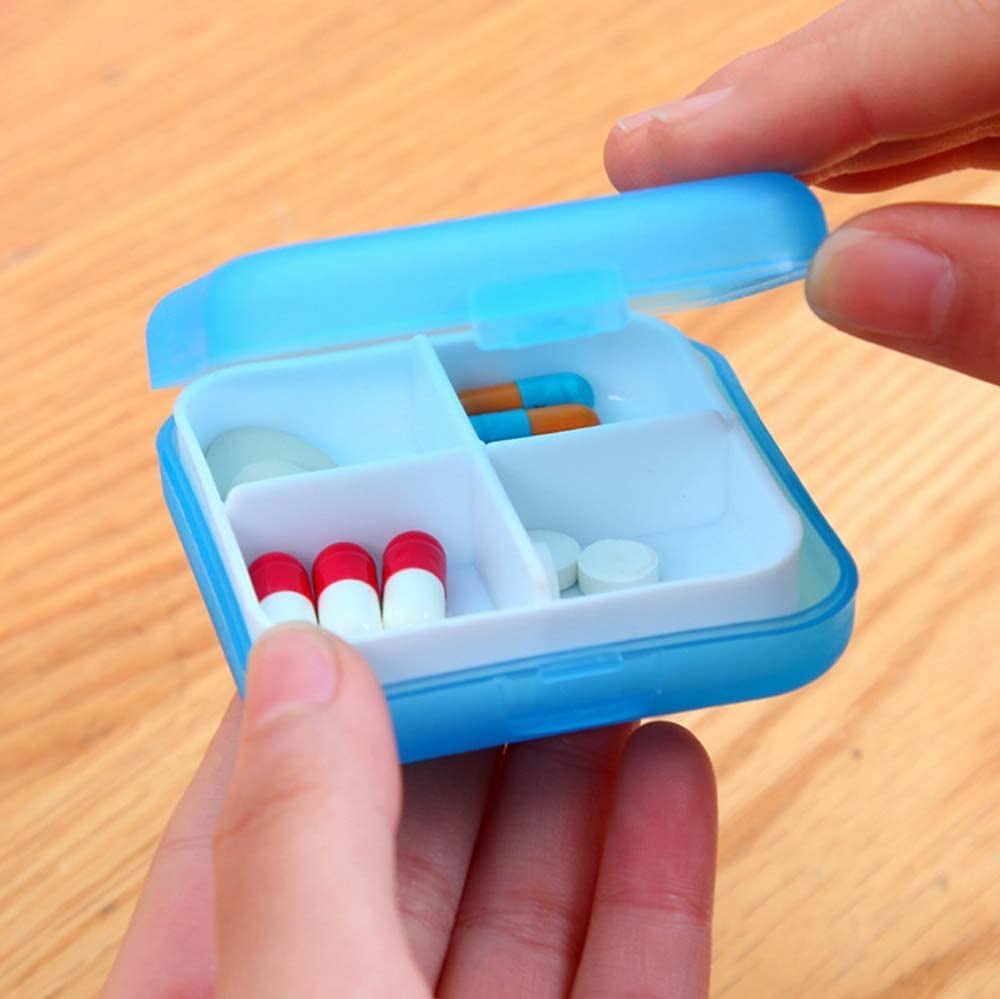 2 Pack Small Pill Organizer Travel Pill Case Box, Individual ...