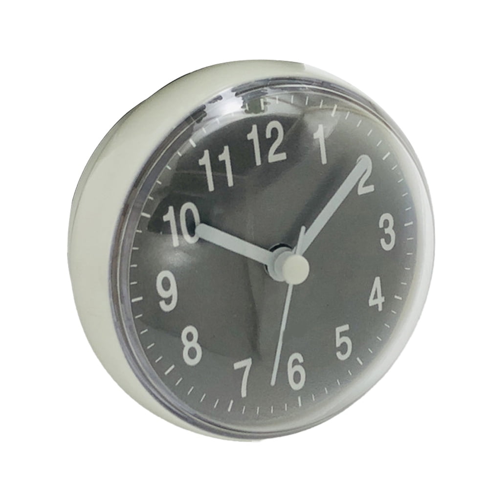 Mini Shower Clock Waterproof Wall Clock Suction Cup Bathroom Clock ...