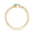 2wist Designs 18K Yellow Gold Plated Solitaire Emerald Oval Shape Prong ...